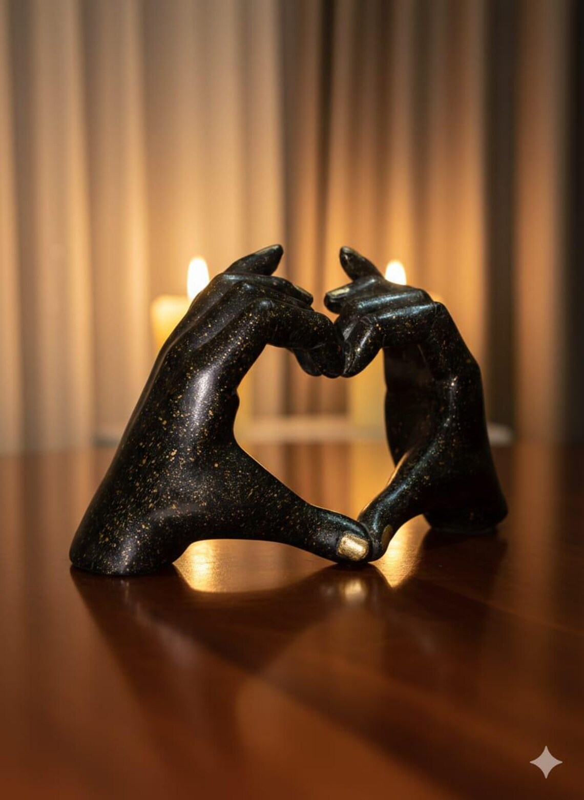 Heart Hands Sculpture | Modern Love Art Statue | Minimalist Home Decor ...