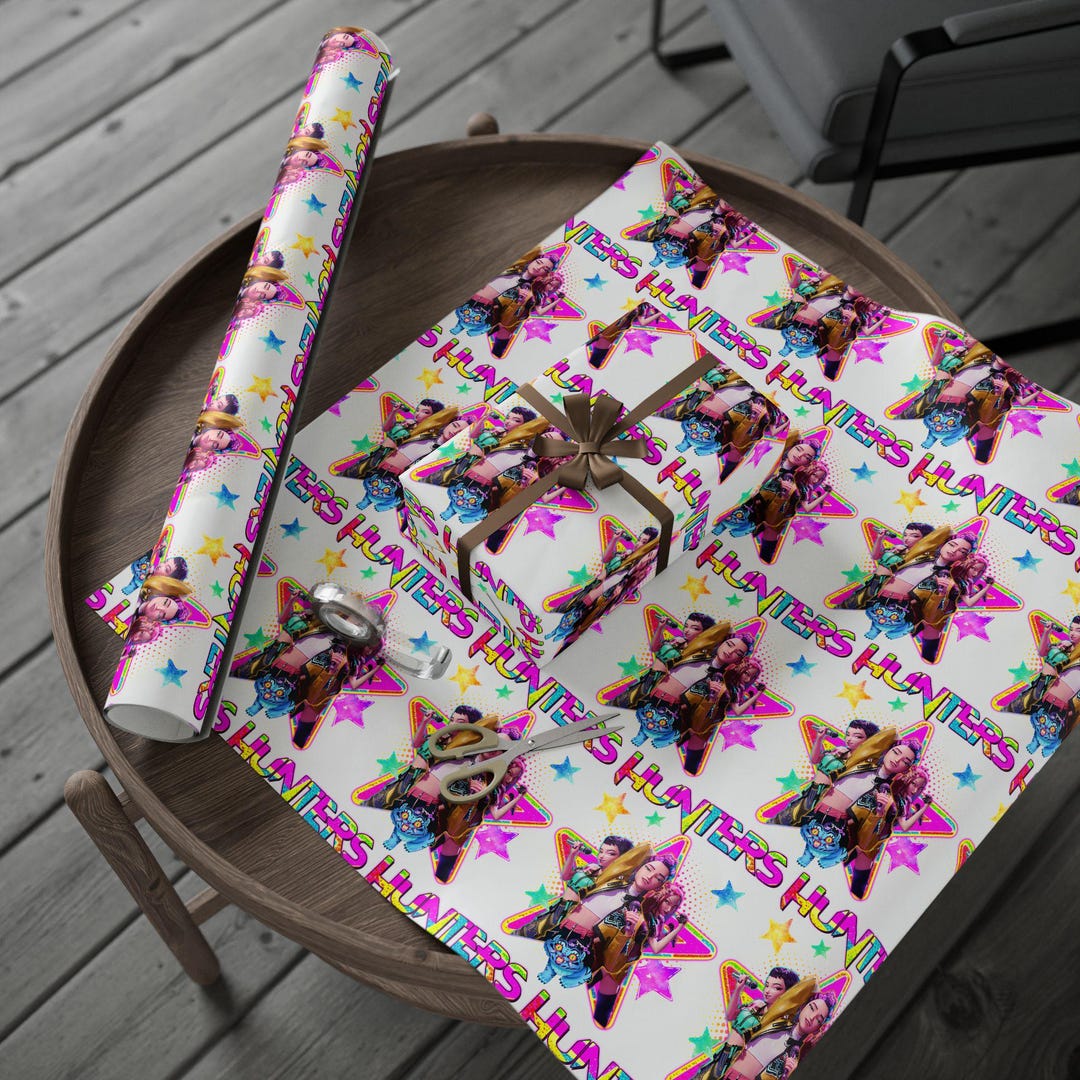 KPOP Demon Hunters Inspired Wrapping Paper | K POP | Huntrix | Cartoon ...