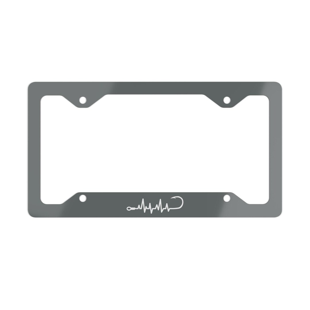 Fishing License Plate Frame, Heartbeat Fishing Car Tag Holder ...