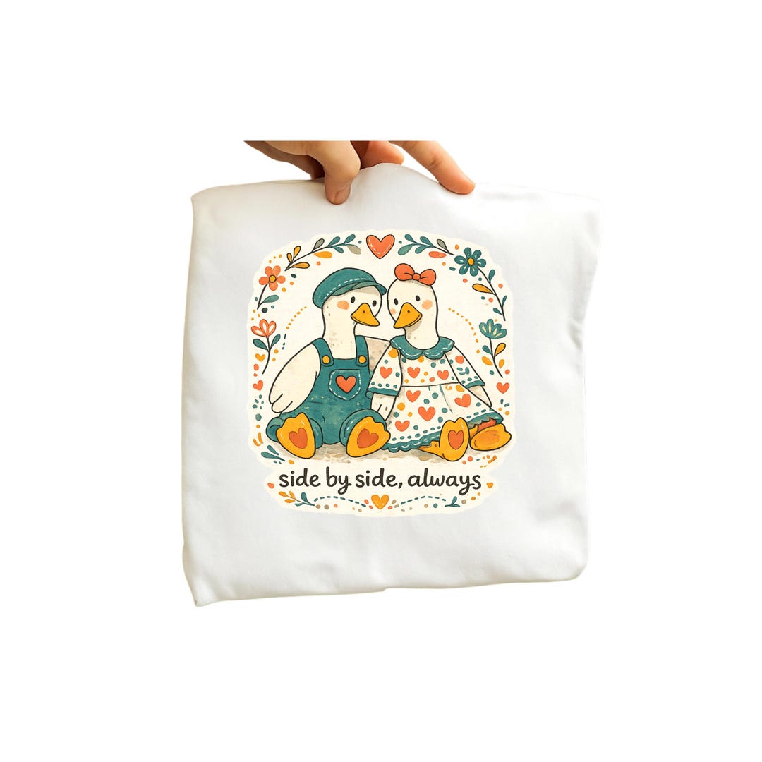 Duck Couple PNG, Folk Art Illustration, Animal Art, Printable Artwork ...
