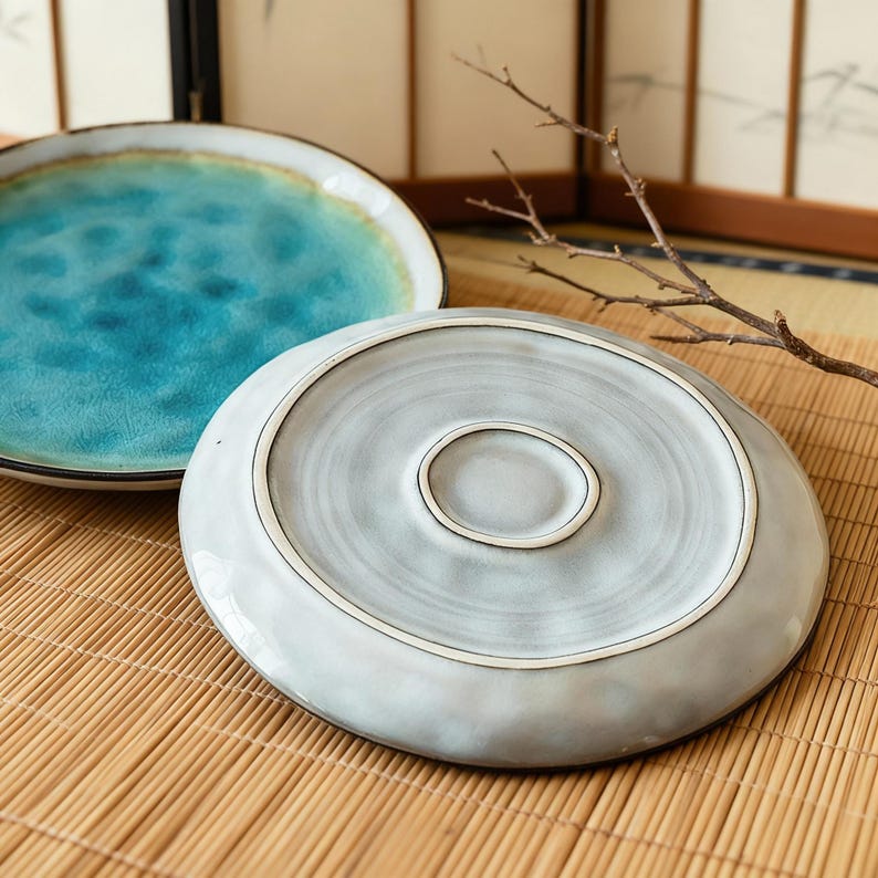 Handmade Ceramic Plate 2026, Ice Crackle Glaze Salad Plate, Japanese ...
