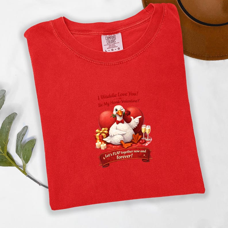 I Waddle Love You Shirt – Funny Goose Valentine T-shirt, - Etsy