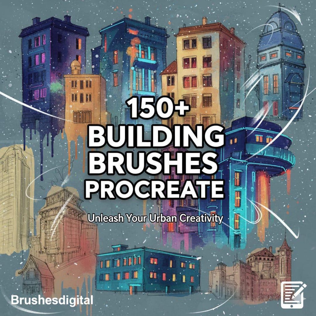 150+building Brushes Procreate,building Brushes,building Stamp,150 ...