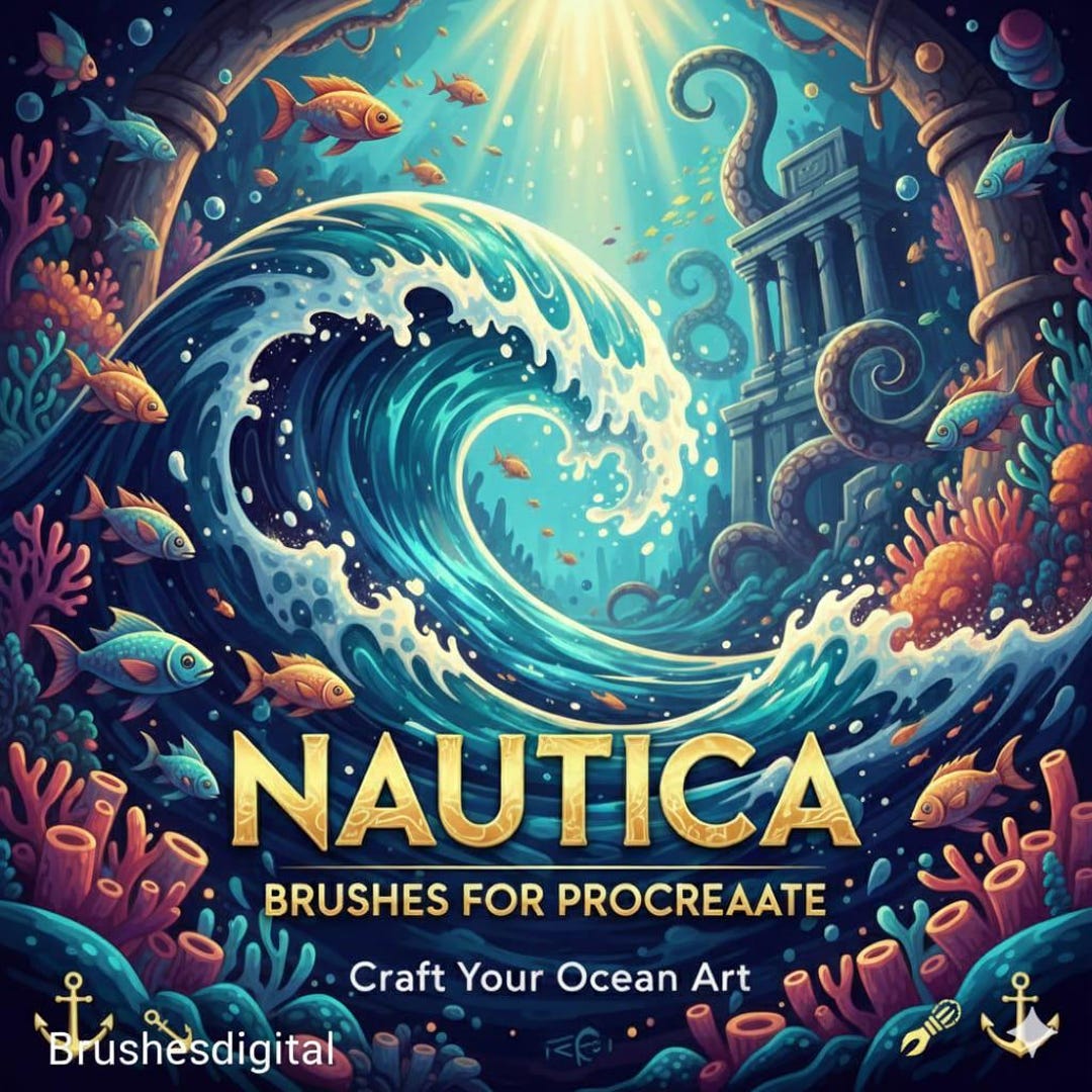Nautica Brushes for Procreate, Ocean and Sea Procreate Brushes, Nautica ...