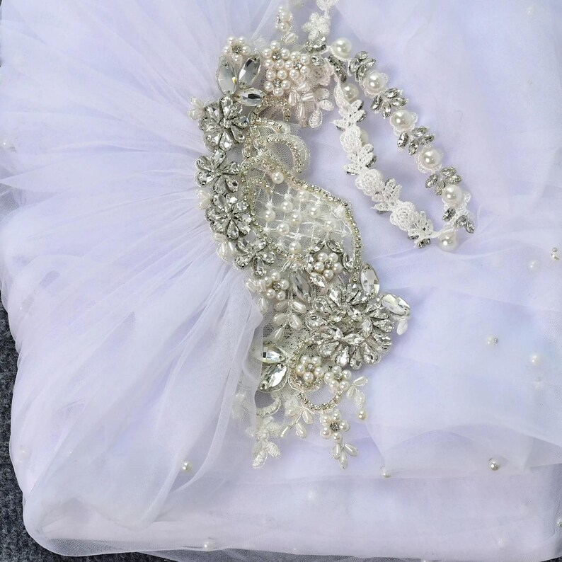Bridal Cape Veil Pearl Beaded Wedding Veil, Cathedral Length Bolero ...