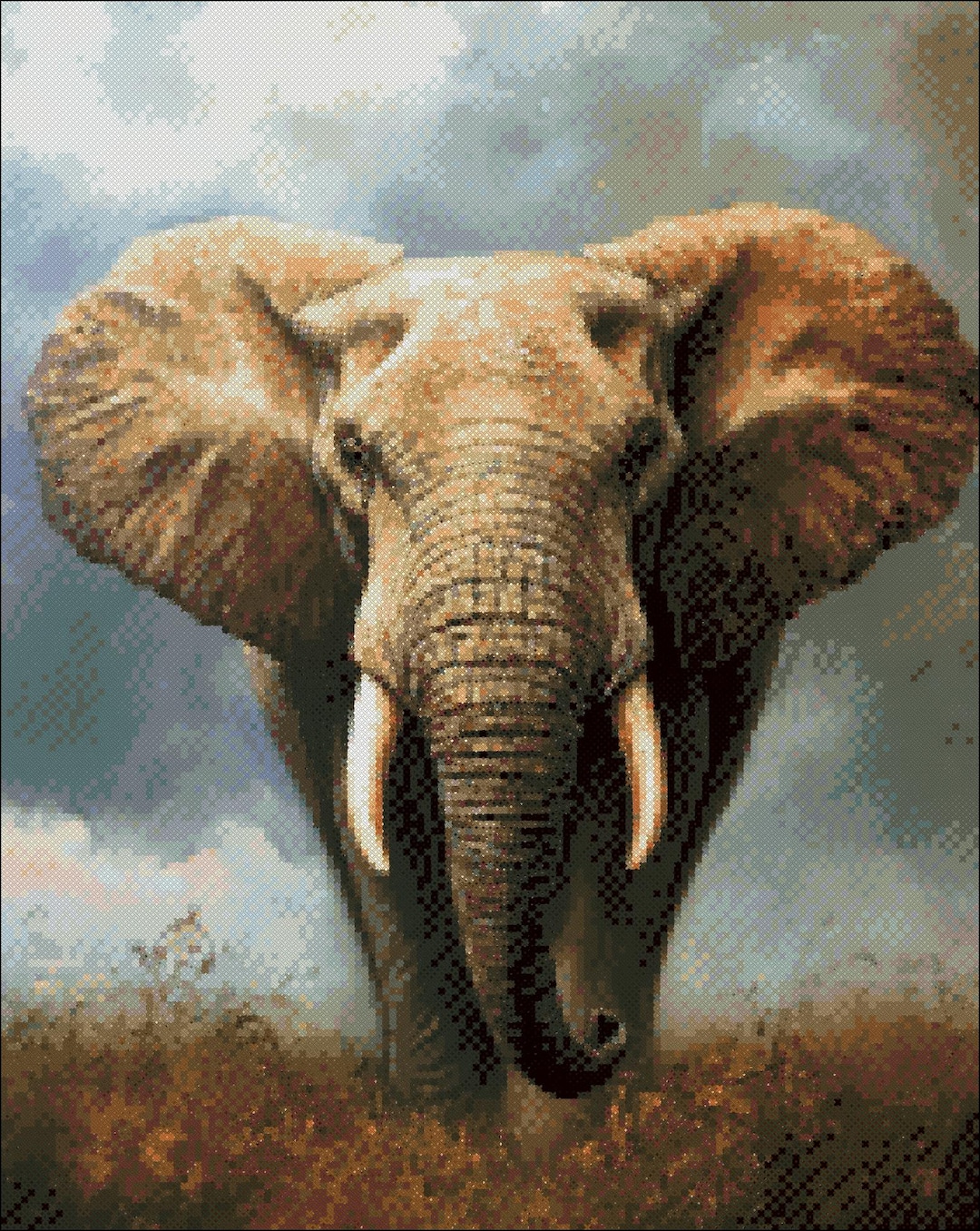 DIY Beadwork Kit - Tiger, Lion, Eagle, Elephant, Leopard, Wolf Animal ...