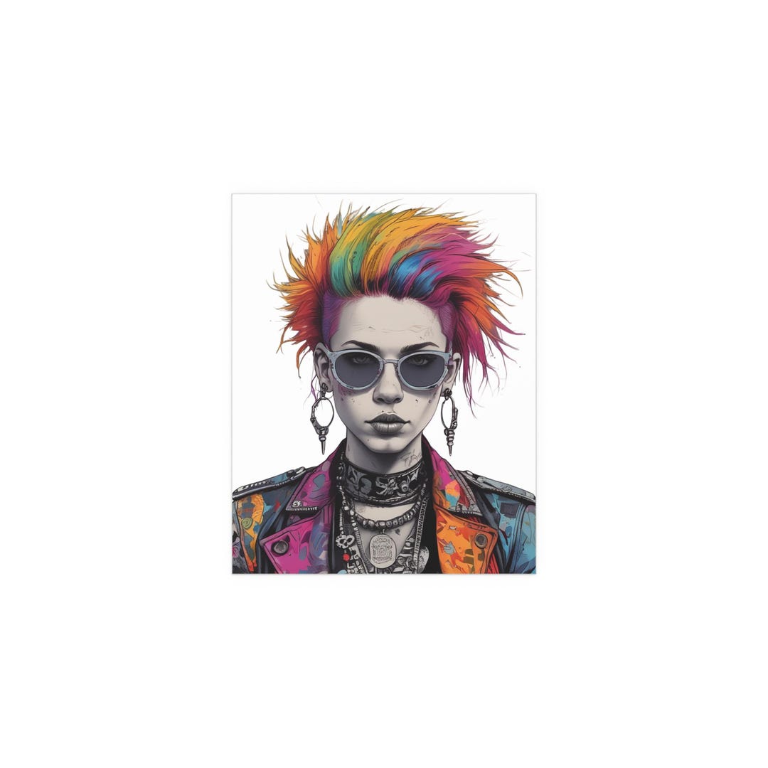Rainbow Punk Portrait Poster | Silk Poster LGBT - Etsy
