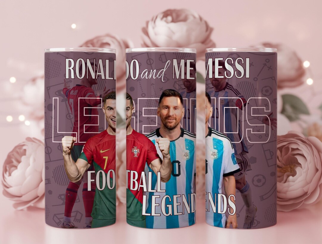 Soccer Legends Tumbler Wrap | Ronaldo Vs Messi, 20oz 30oz (digital ...