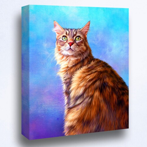 Cat Art From Photos. Custom Cat Portrait. - Etsy