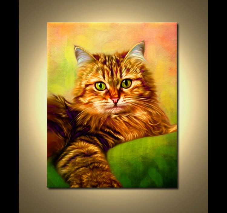 Cat Art From Photos. Custom Cat Portrait. - Etsy