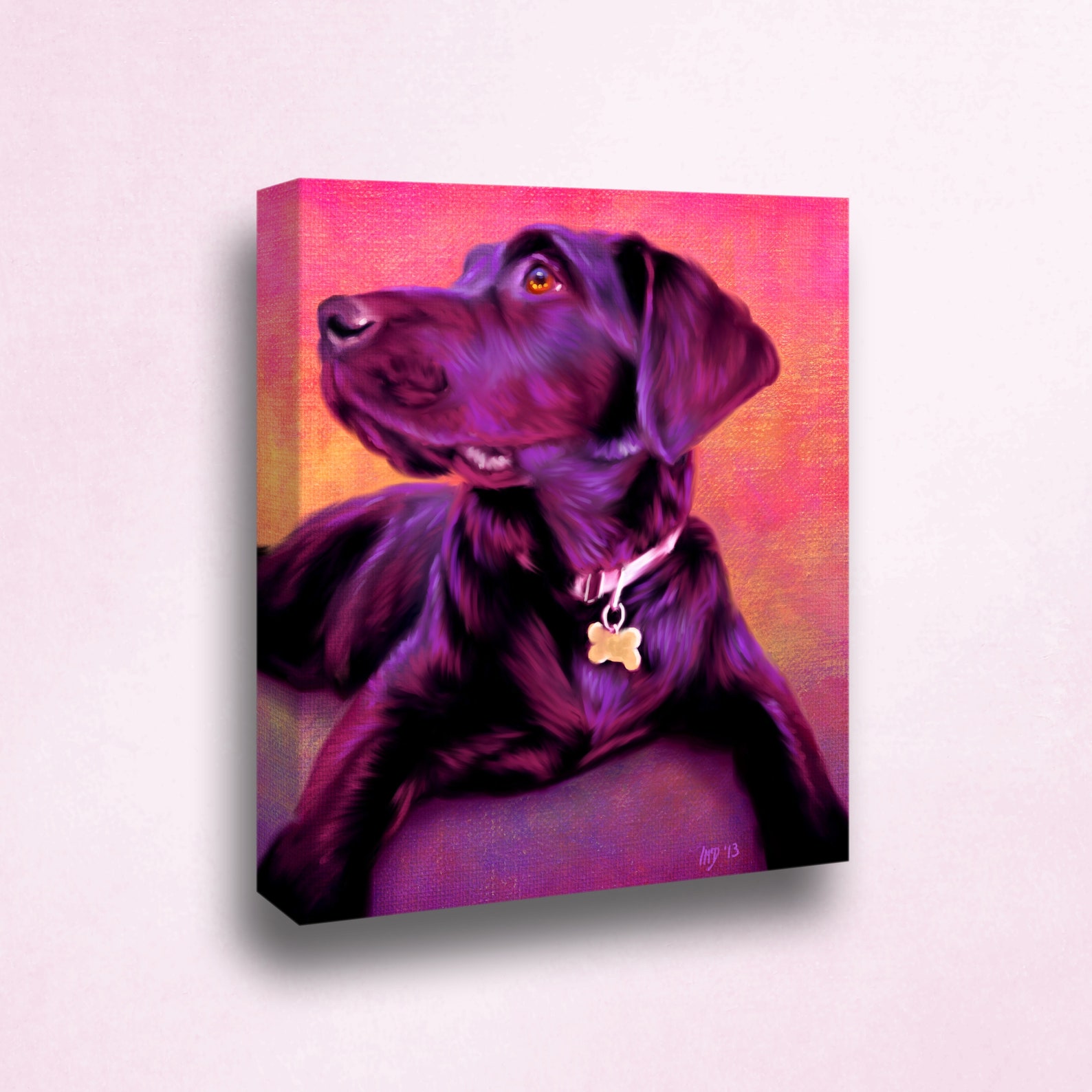 Chocolate Labrador Portrait Chocolate Lab Art Chocolate - Etsy
