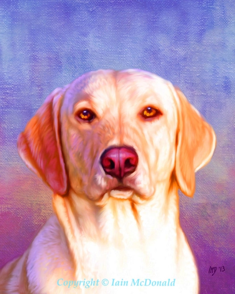 Chocolate Labrador Portrait Chocolate Lab Art Chocolate - Etsy
