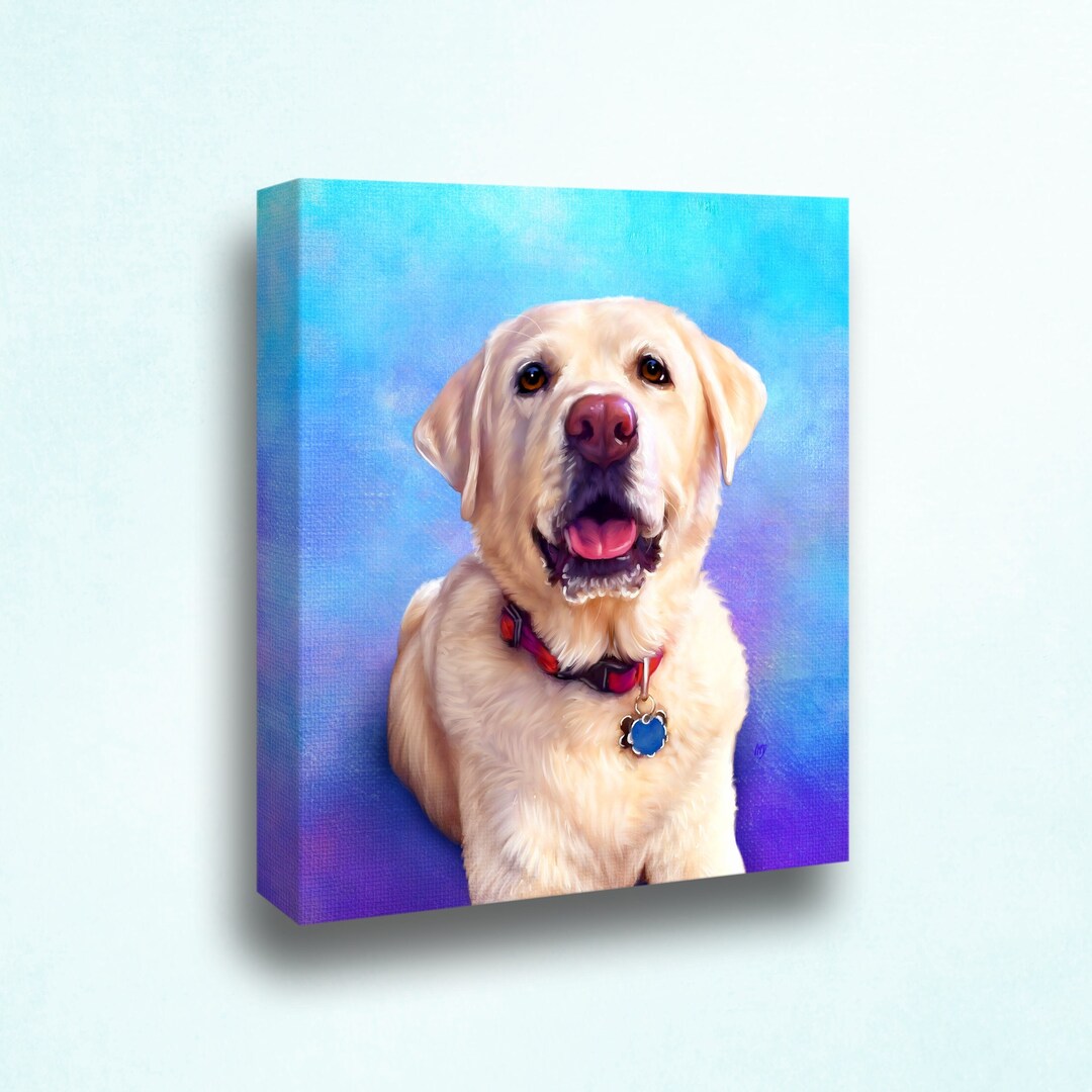 Yellow Labrador Portrait | Custom Yellow Labrador Portrait | Yellow Lab ...