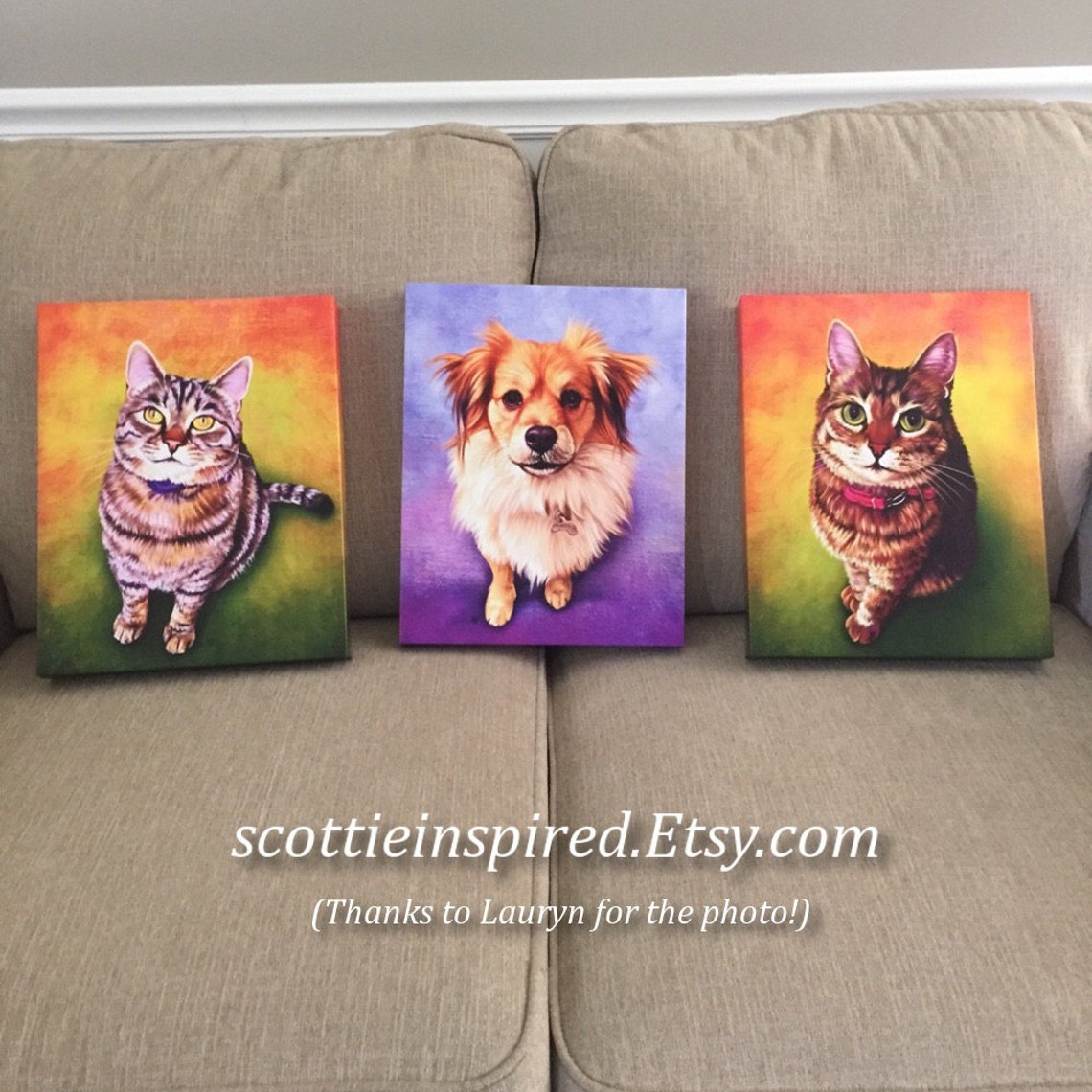 Custom Pet Art Custom Portraits From Your Photos - Etsy