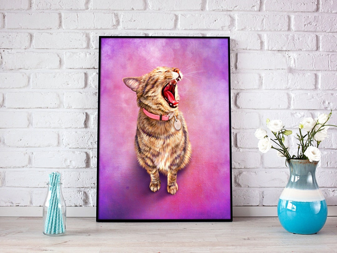 Cat Painting Custom Cat Art From Photos. Custom Cat Portrait. - Etsy