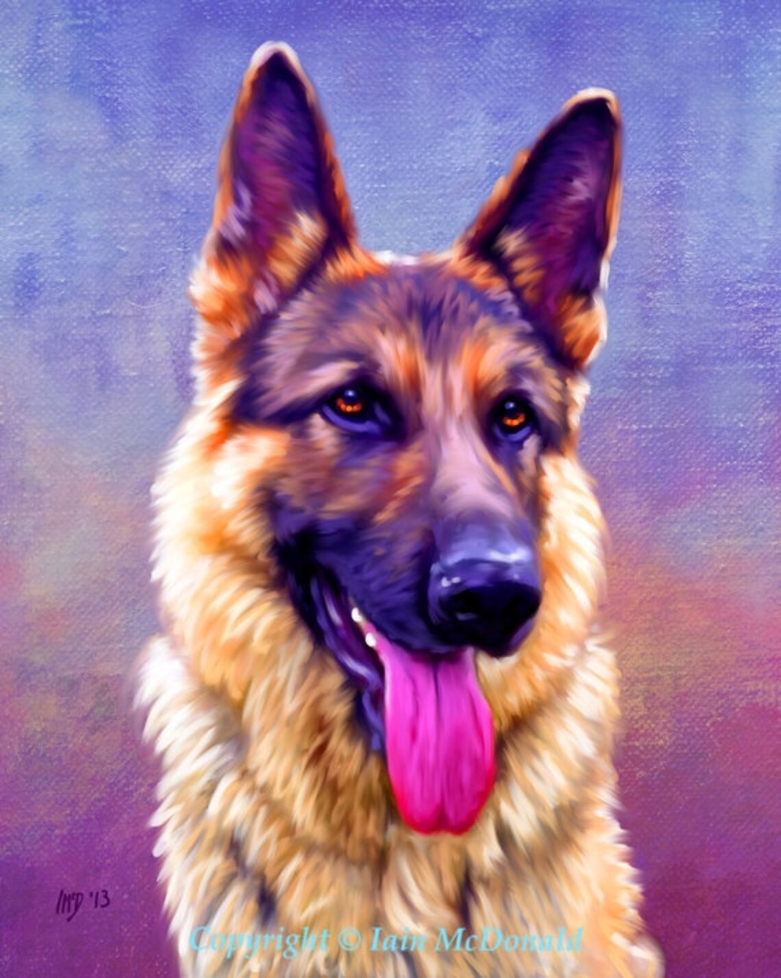 German Shepherd Portrait Custom German Shepherd Portrait | Etsy
