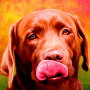 Chocolate Labrador Portrait Custom Chocolate Labrador Portrait ...