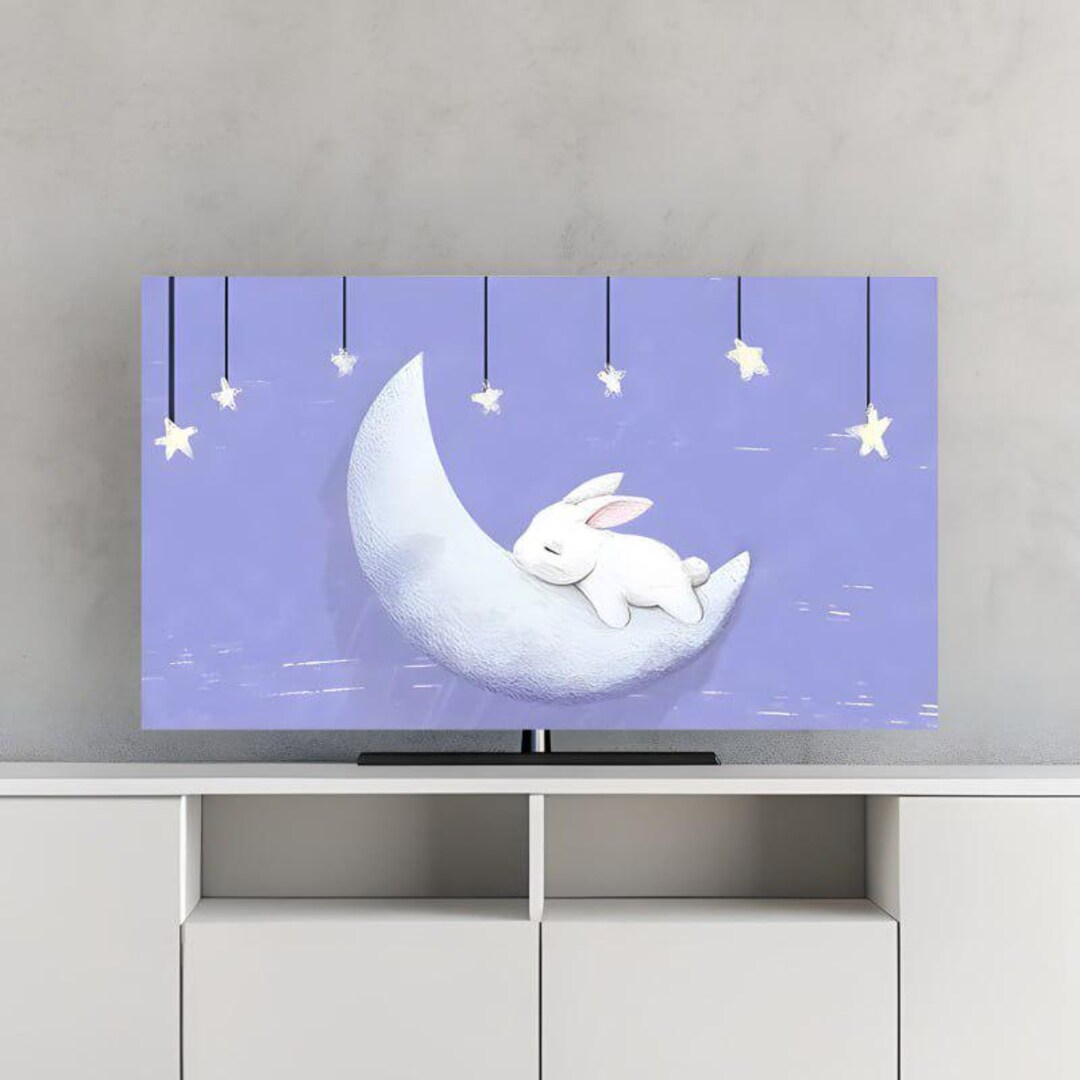 Cartoon-themed TV Dust Cover for 32–80 Inch Screens, Decorative Healing ...