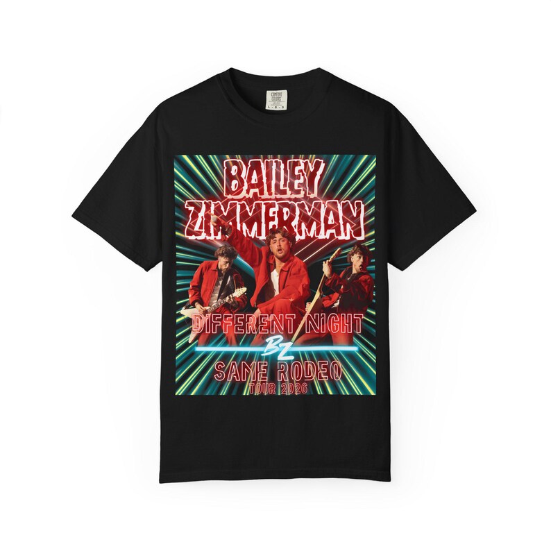 Bailey Zimmerman Tour 2026 PNG File, Fan Merch T-shirt Design (digital ...