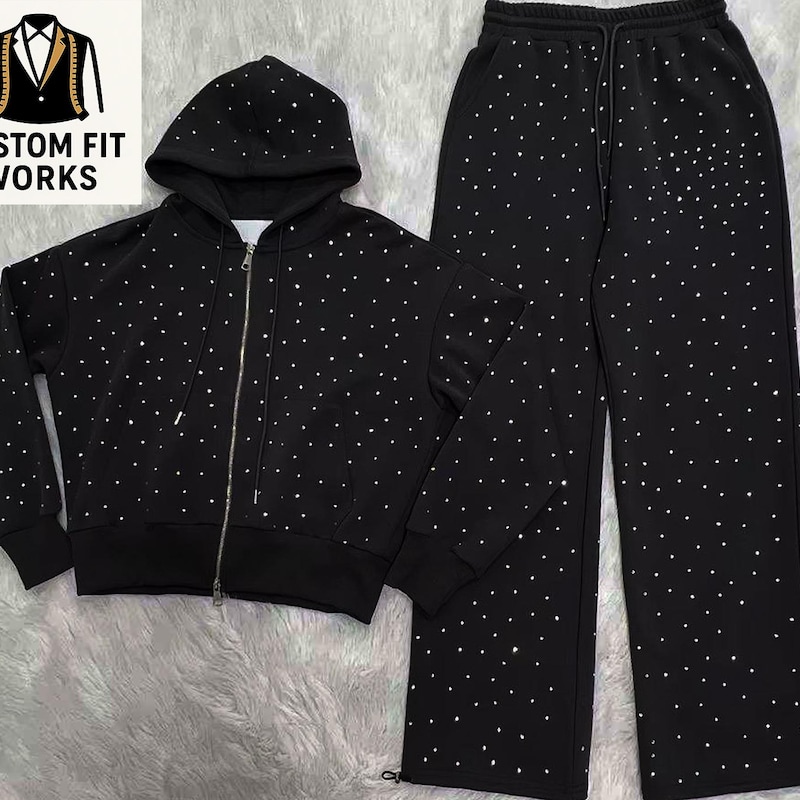 Rhinestone Tracksuit - Etsy