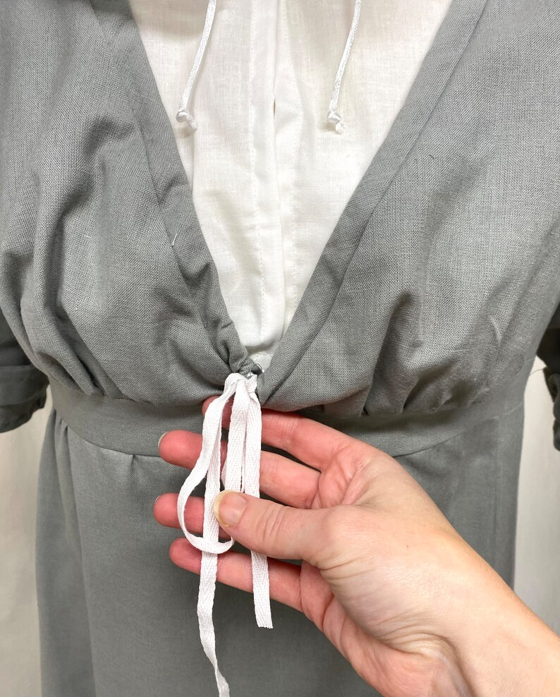 CLEARANCE 1810s Regency Light Grey Day Gown - Etsy
