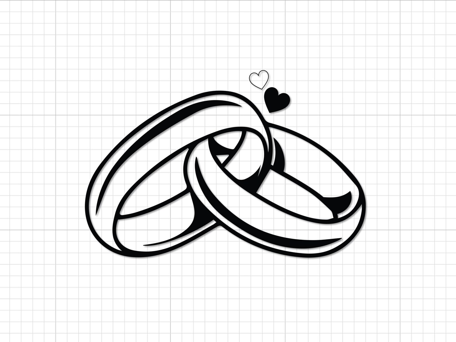 Wedding Rings SVG PNG, Love Symbol, Couple, Engagement, T-shirt Design ...