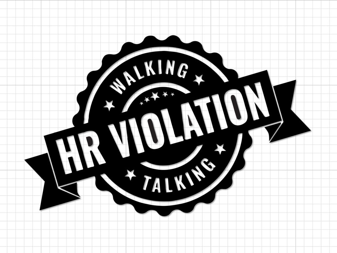 Funny Walking Talking HR Violation SVG PNG, Funny Office Humor, Digital ...