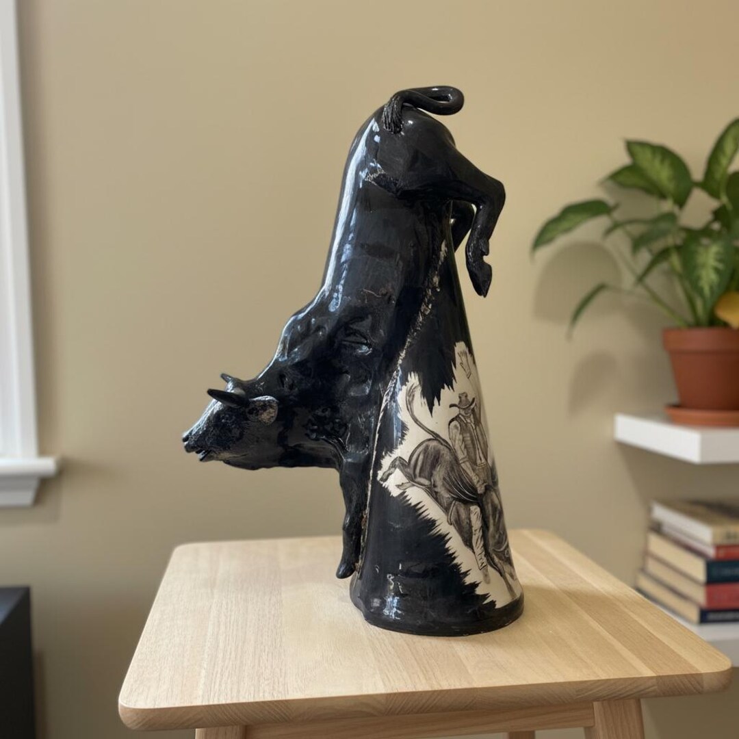Handmade Ceramic Bull & Horse Vase – Power Inspired Art Sculpture - Etsy