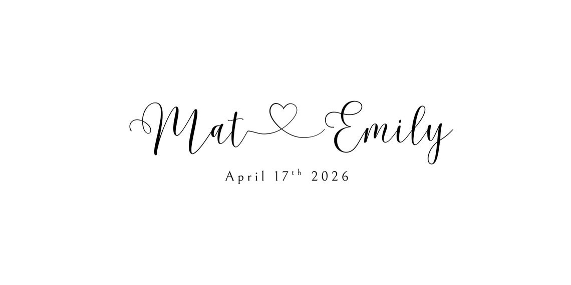 Heart Couple Names Printable Art Template, Personalized Heart Name Art ...