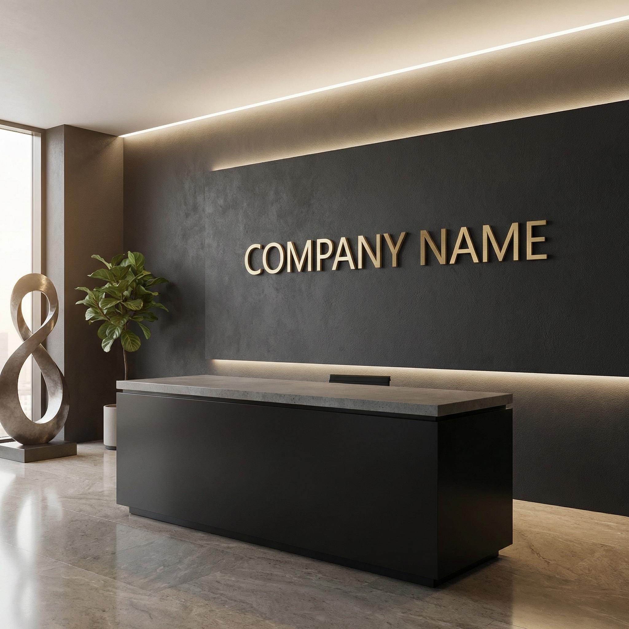 Custom 3D Acrylic Law Firm Wall Logo Sign, Luxury Office Branding, Gold ...
