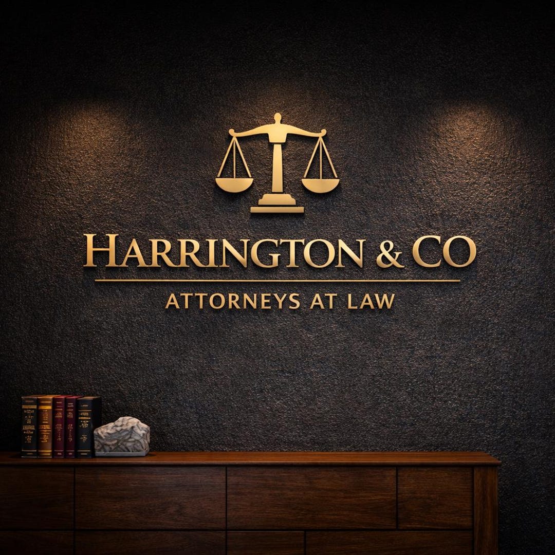 Law Firm Sign Custom | 3D Acrylic Attorney Wall Logo | Personalized ...