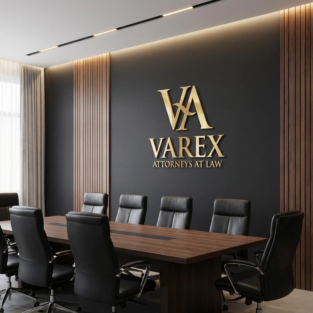 Custom 3D Acrylic Law Firm Wall Logo Sign, Luxury Office Branding, Gold ...