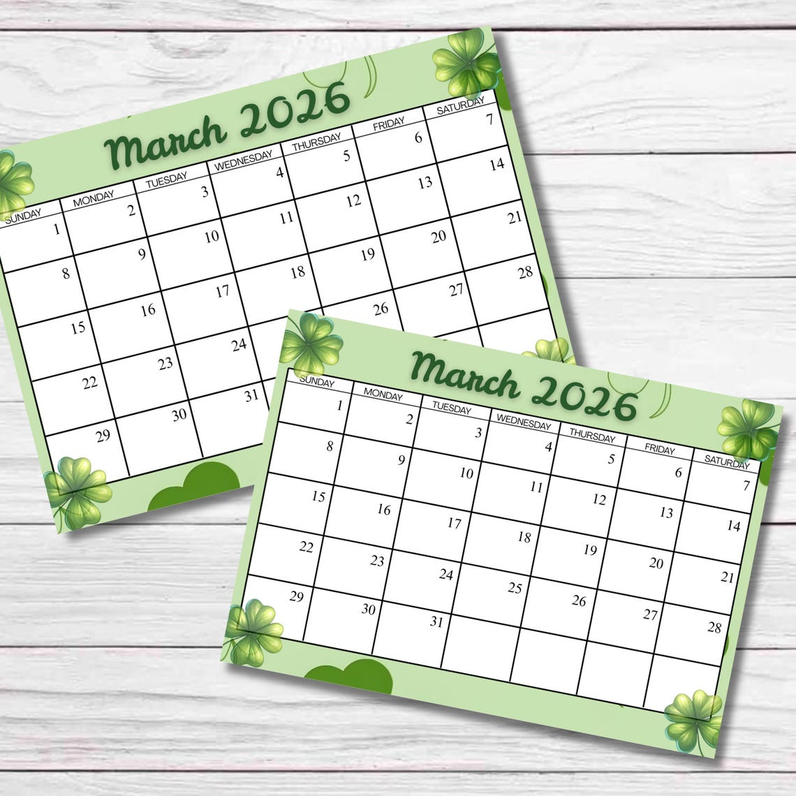 March 2026 Editable Calendar, School Planner, Vacation Printable ...