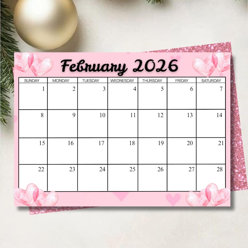 February 2026 Editable Calendar Printable , Hello Spring Monthly ...