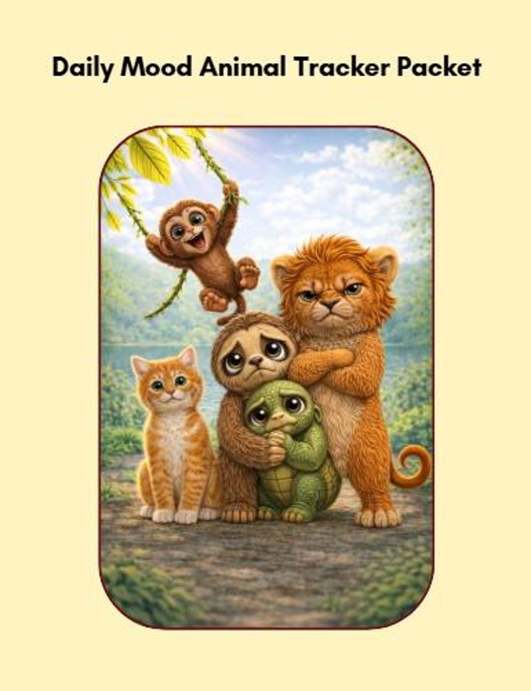 Daily Mood Animal Tracker Packet - Etsy