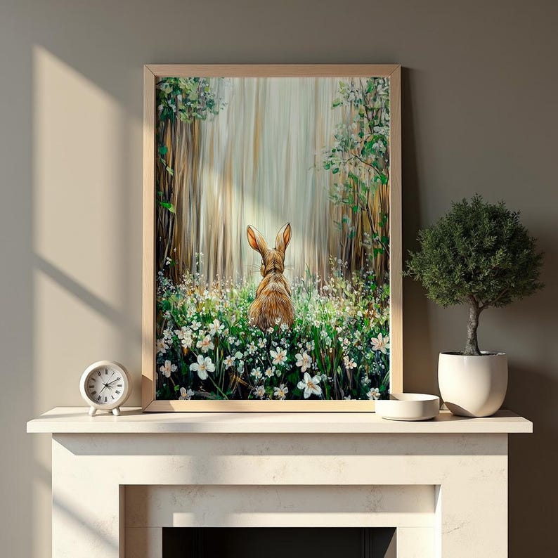 Easter Bunny Wall Art Bundle - 16 High-quality Digital Prints, Artistic ...