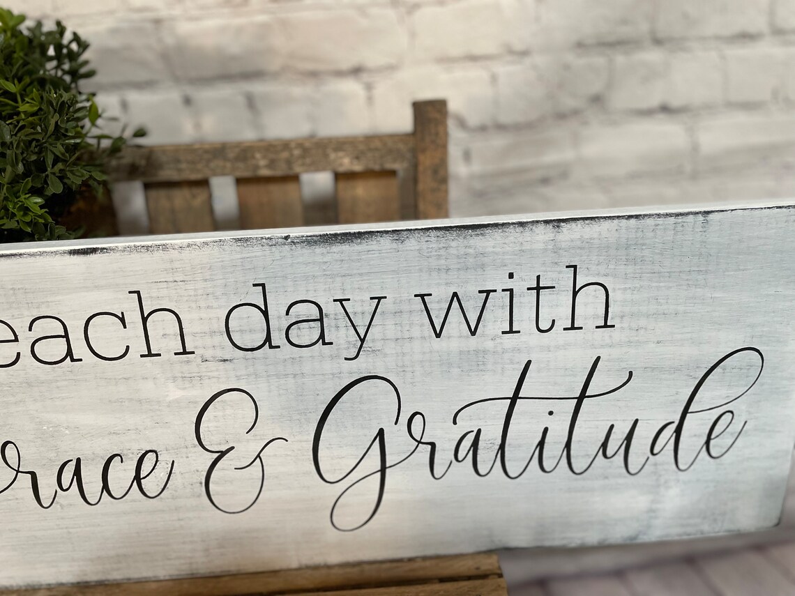 God Grace and Gratitude Sign/ Religious / Farmhouse / Faith /wood Sign ...
