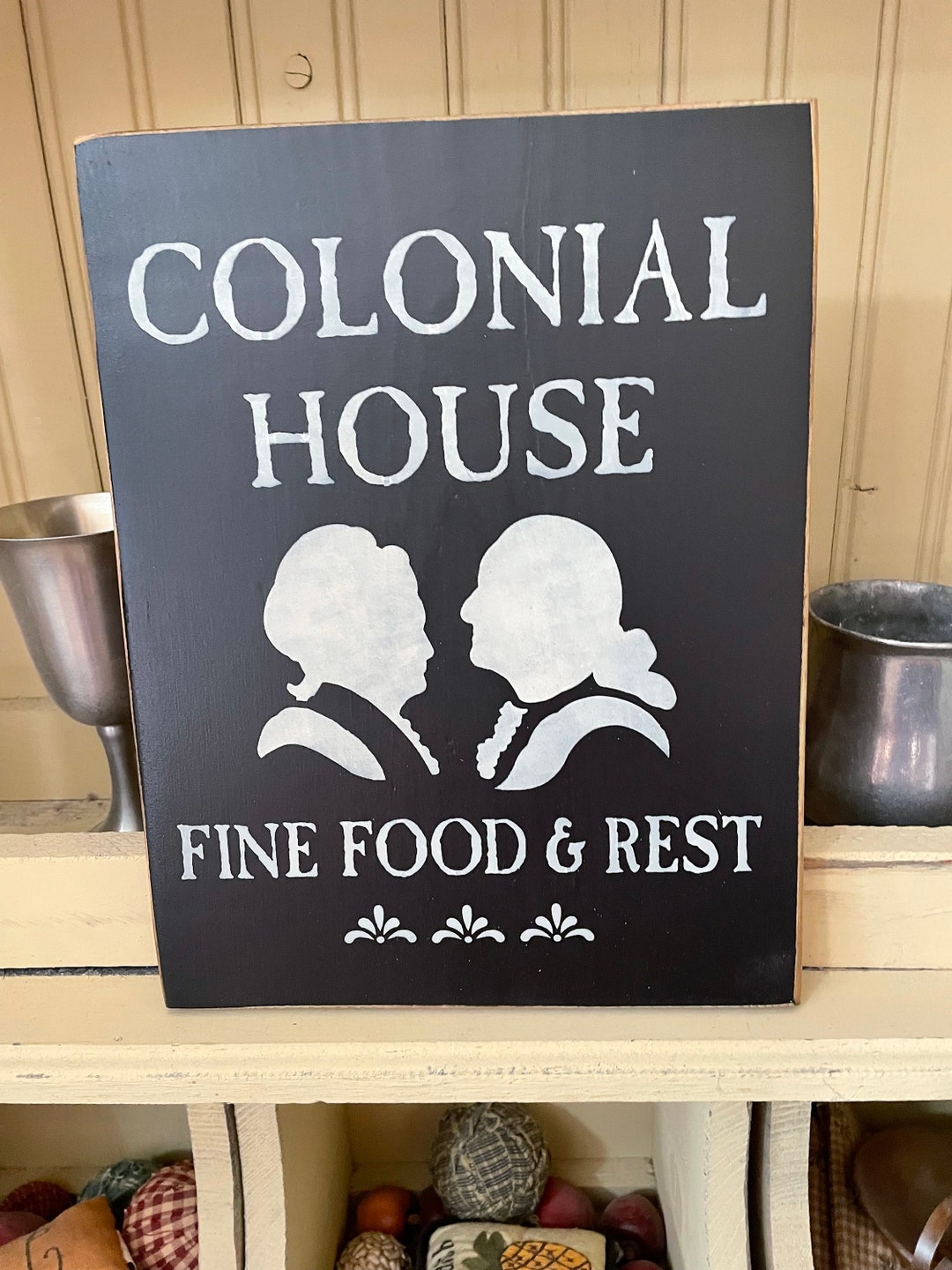 Colonial Tavern Sign, Wood Sign, Primitive Decor, Colonial America ...