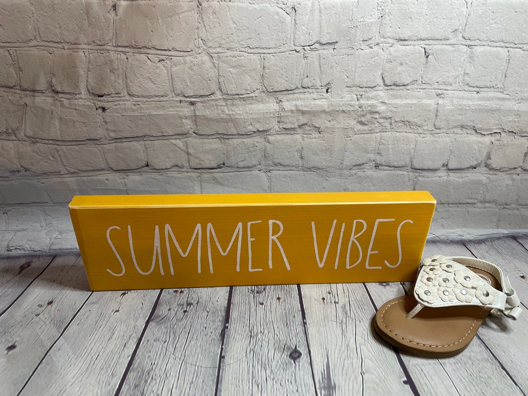Summer Vibes Wood Sign, Summer Theme Wood Sign, Tiered Tray Decor ...