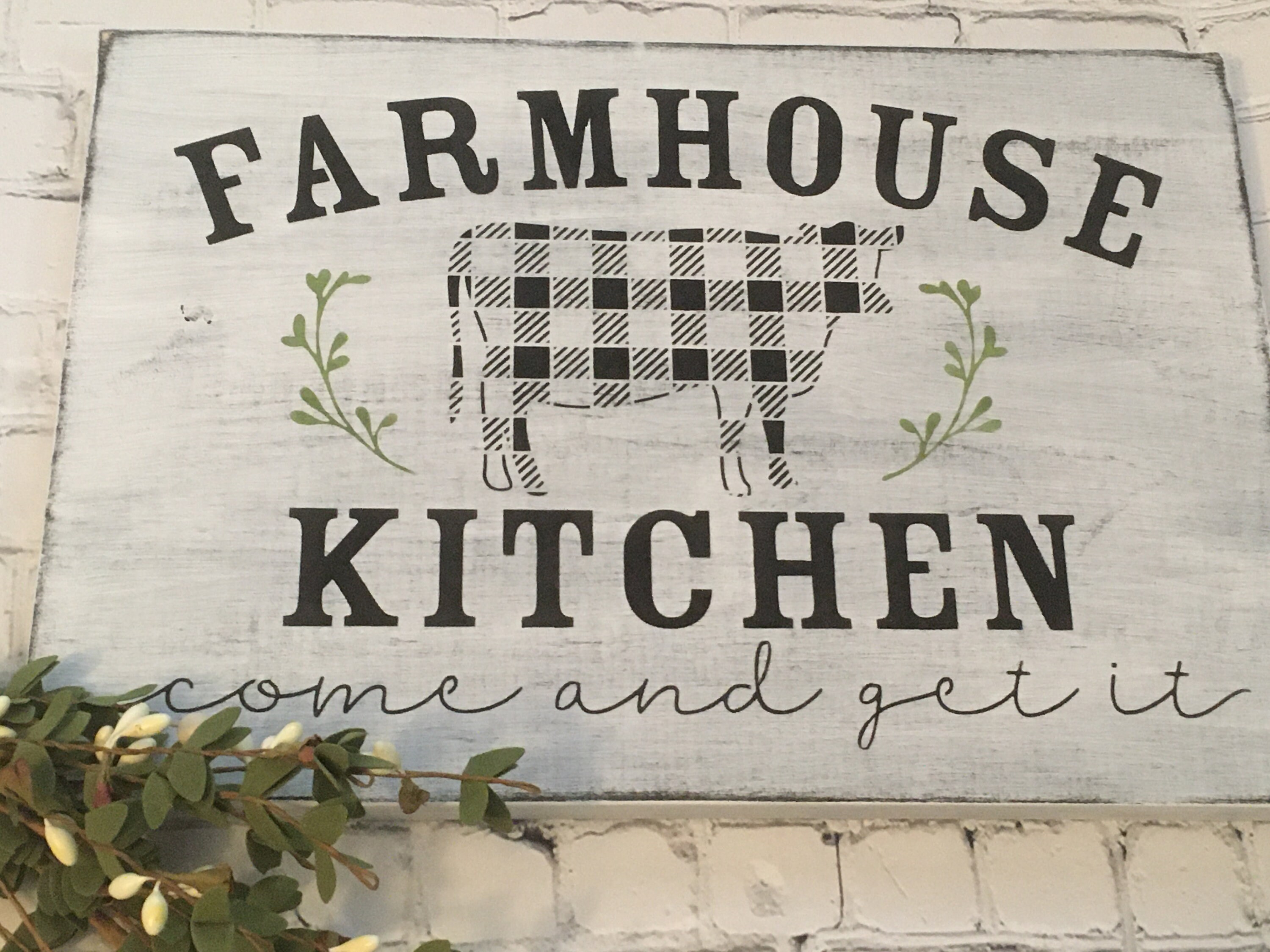 Farmhouse Kitchen Wood Sign/ Primitive/ Rustic/ Country Home Decor ...