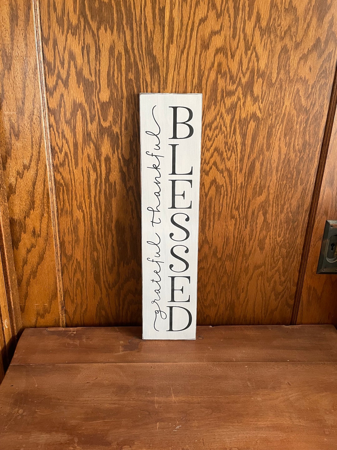 Blessed Vertical Sign, Wood Sign, Farmhouse Style, Home Decor, Shabby ...