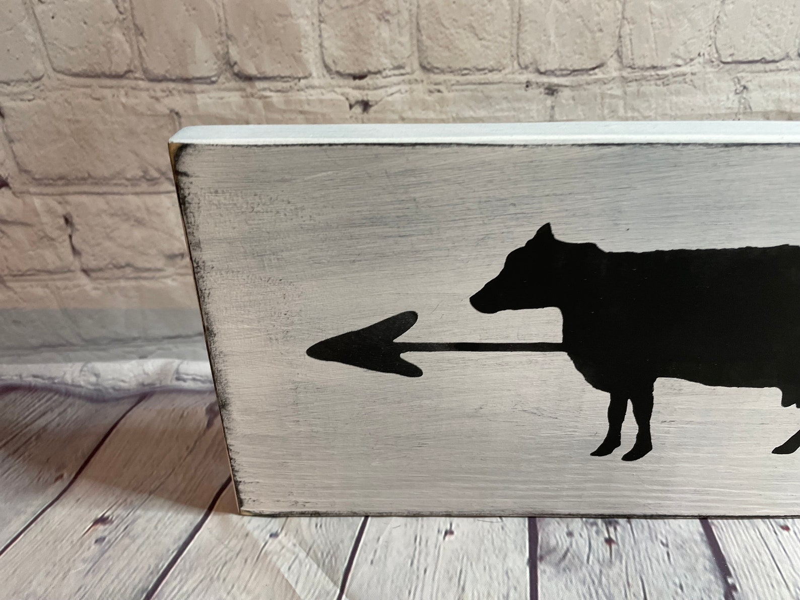 Cow Arrow Sign, Farmhouse, Home Decor, Farm Life, Cows, Small Sign ...
