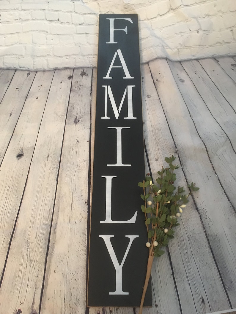 Family Sign, Family Vertical Sign, Family Sign Wood, Primitive, Rustic ...