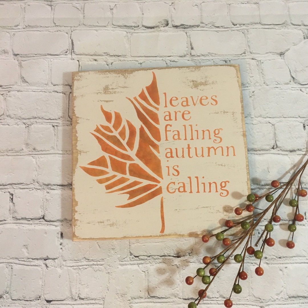 Leaves Are Falling Wood Sign, Home Decor, Harvest, Fall Decor, Wall Art ...