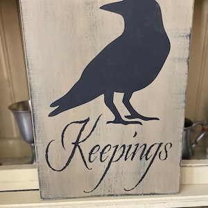 Primitive Keepings Crow Sign, Country, Colonial, Farmhouse, Early Goods ...
