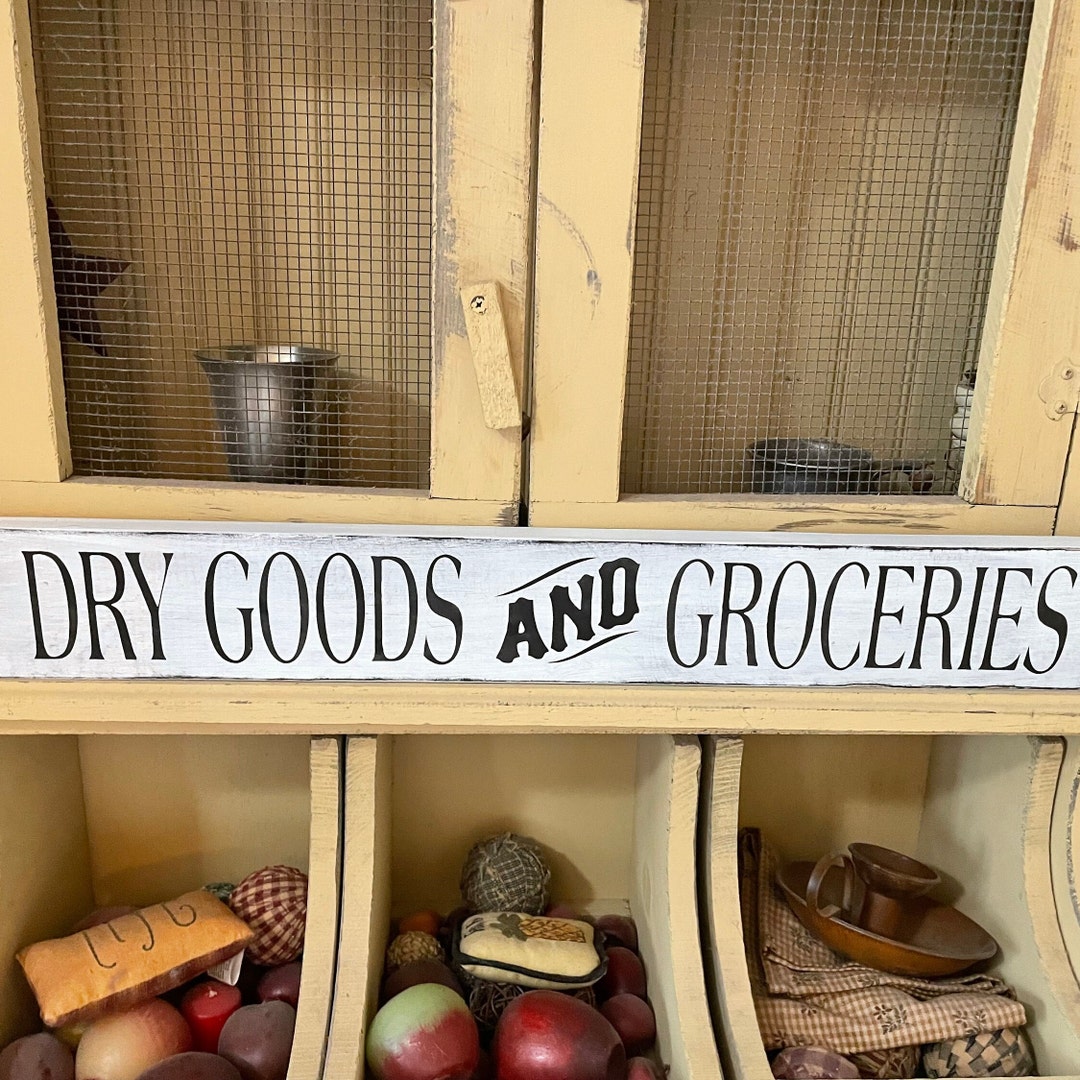 Dry Goods and Groceries Sign/wood Sign/kitchen Sign/rustic/farmhouse ...