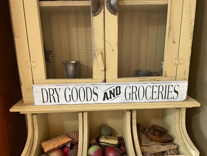 Dry Goods and Groceries Sign/wood Sign/kitchen Sign/rustic/farmhouse ...