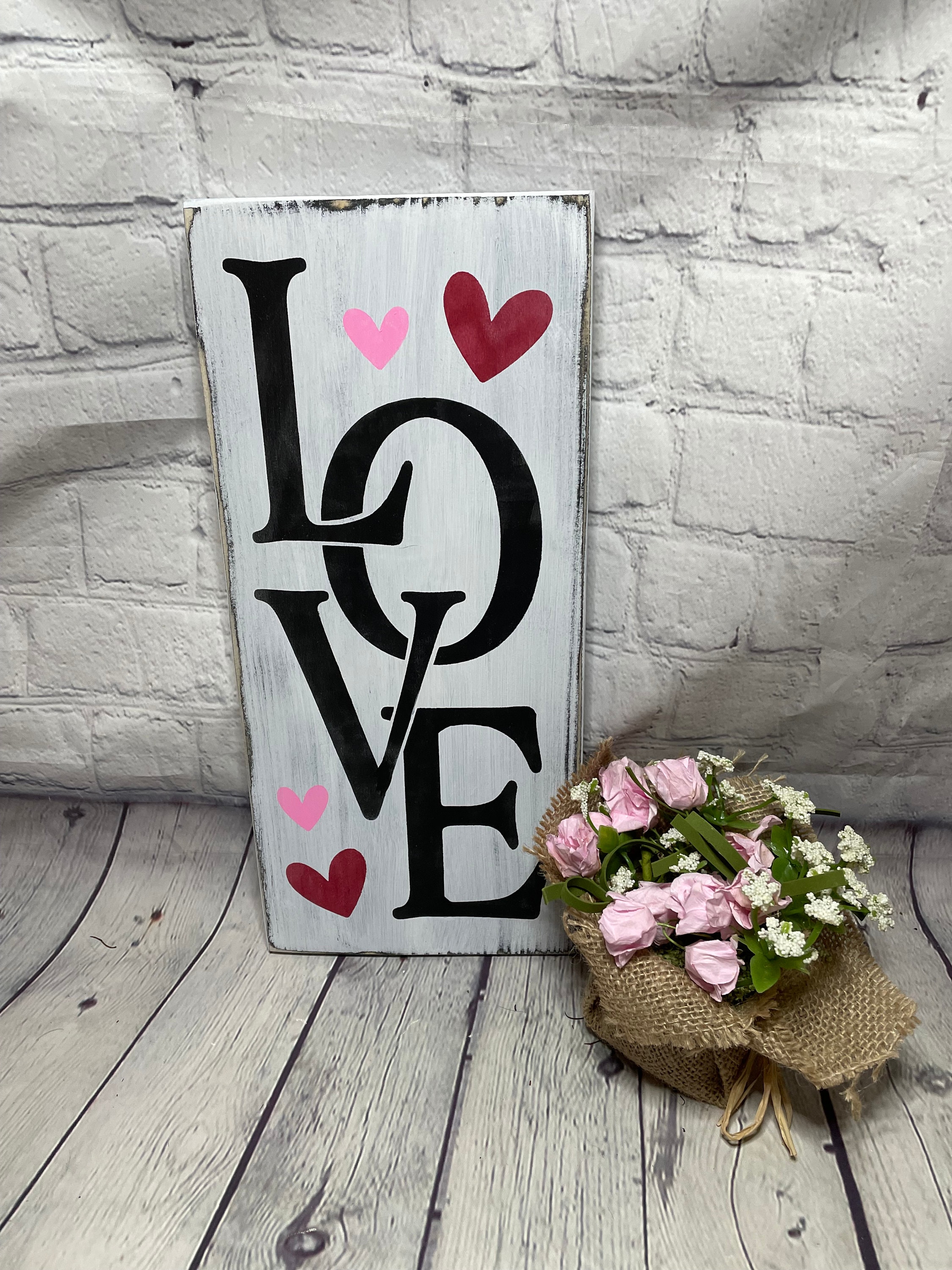 Valentines Day Wood Sign Love Wood Sign Home Decor | Etsy