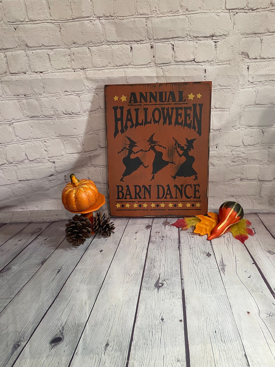 Barn Dance Halloween Sign/ Primitive Sign/ Halloween Primitive Sign ...