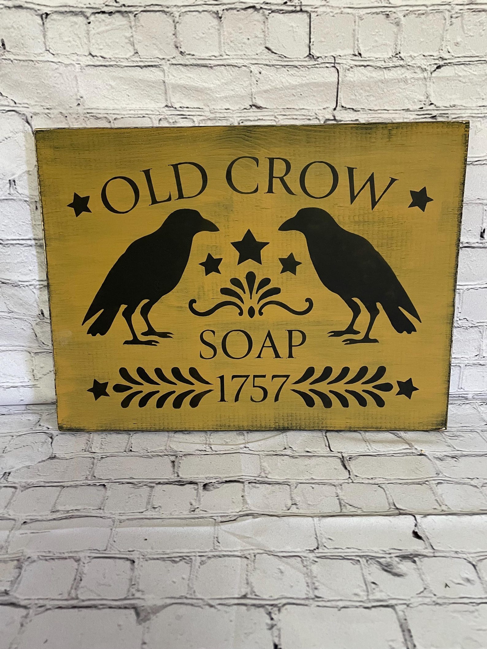 Old Crow Soap Wood Sign, Primitive Crow Sign, Country, Primitive ...